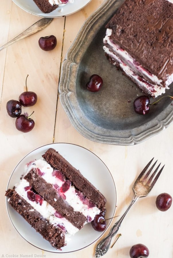 Black Forest Ice Cream Cake - A Cookie Named Desire