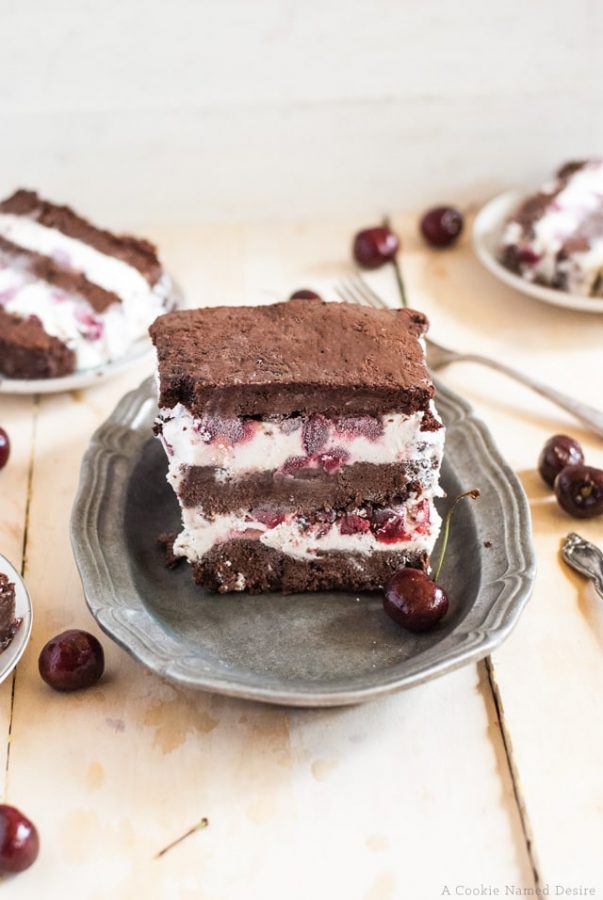 Black Forest Ice Cream Cake - A Cookie Named Desire