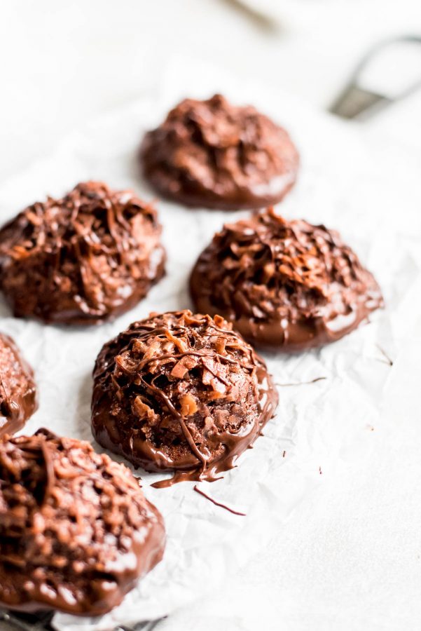 Chocolate Coconut Macaroons - A Cookie Named Desire