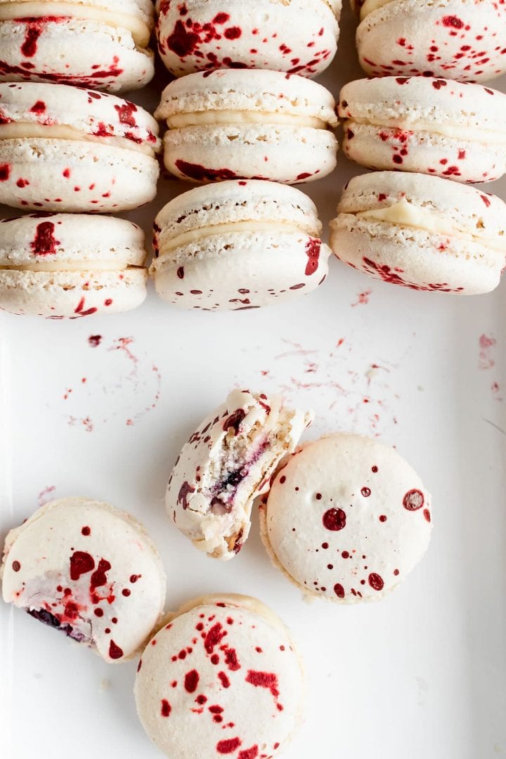 Bloody Spooky Macarons - A Cookie Named Desire